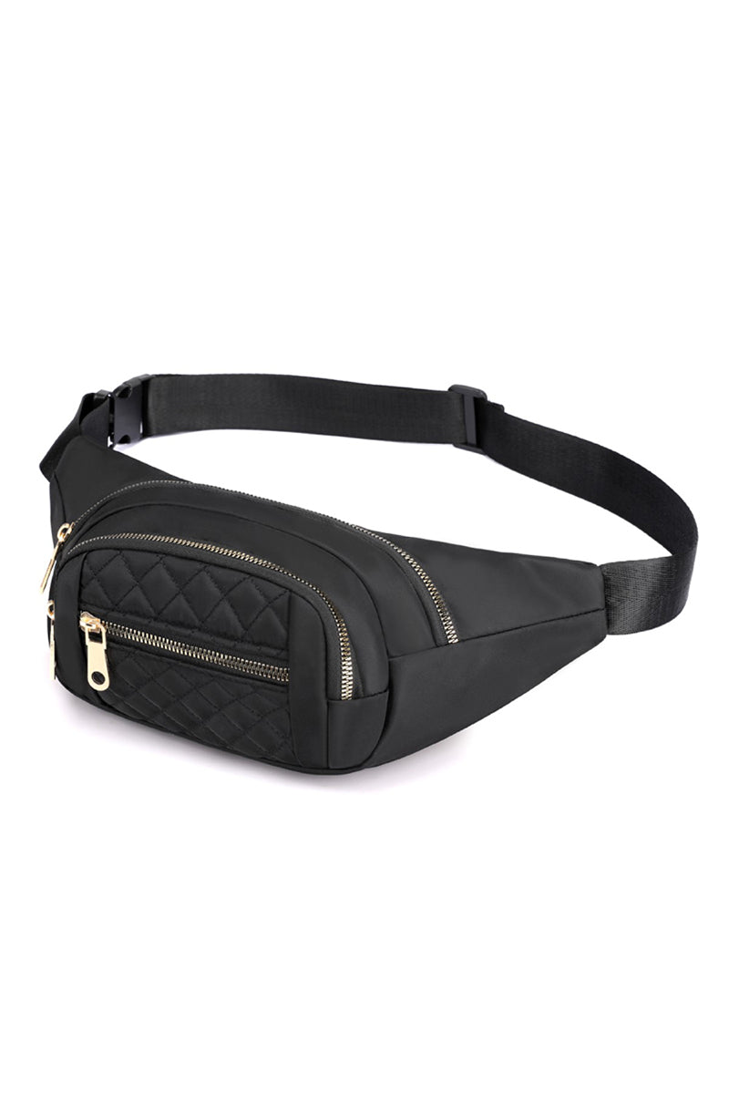 Quilted multi-pocket waist belt bag – Backroads Merch